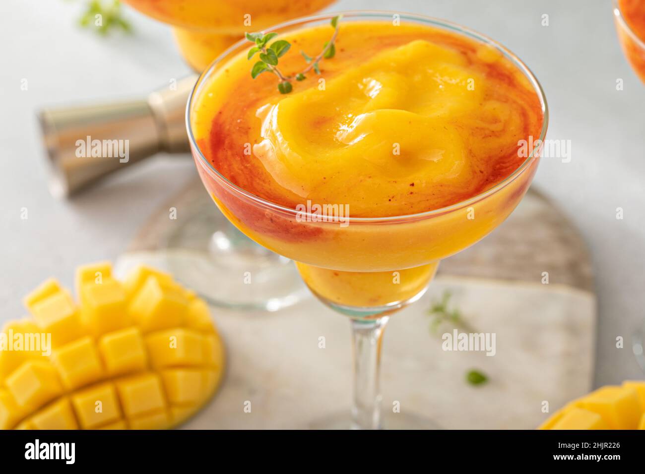 Mangonada margarita coctail, frozen mango margarita with chamoy Stock ...