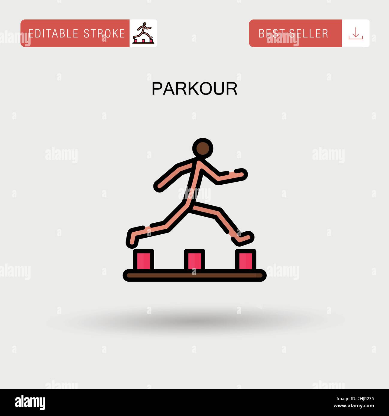 Parkour Simple vector icon Stock Vector Image & Art - Alamy