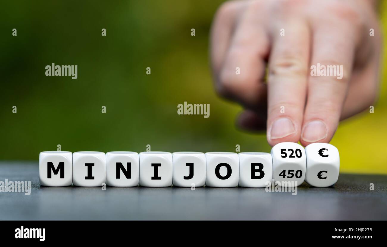 Symbol for the increase of the maximal income of a minijob in Germany ...