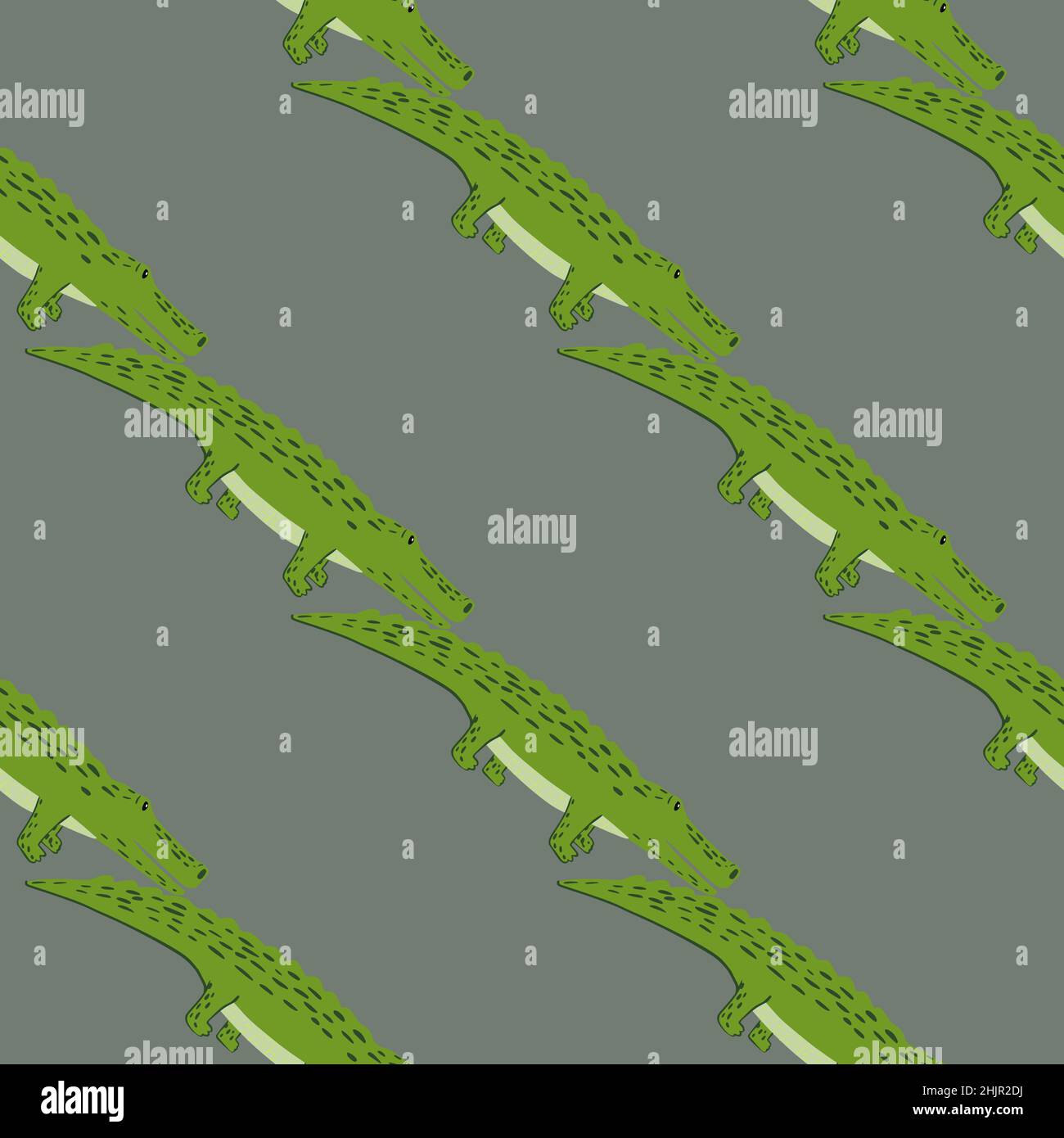 Cute crocodiles seamless pattern.Funny animals background. Repeated ...