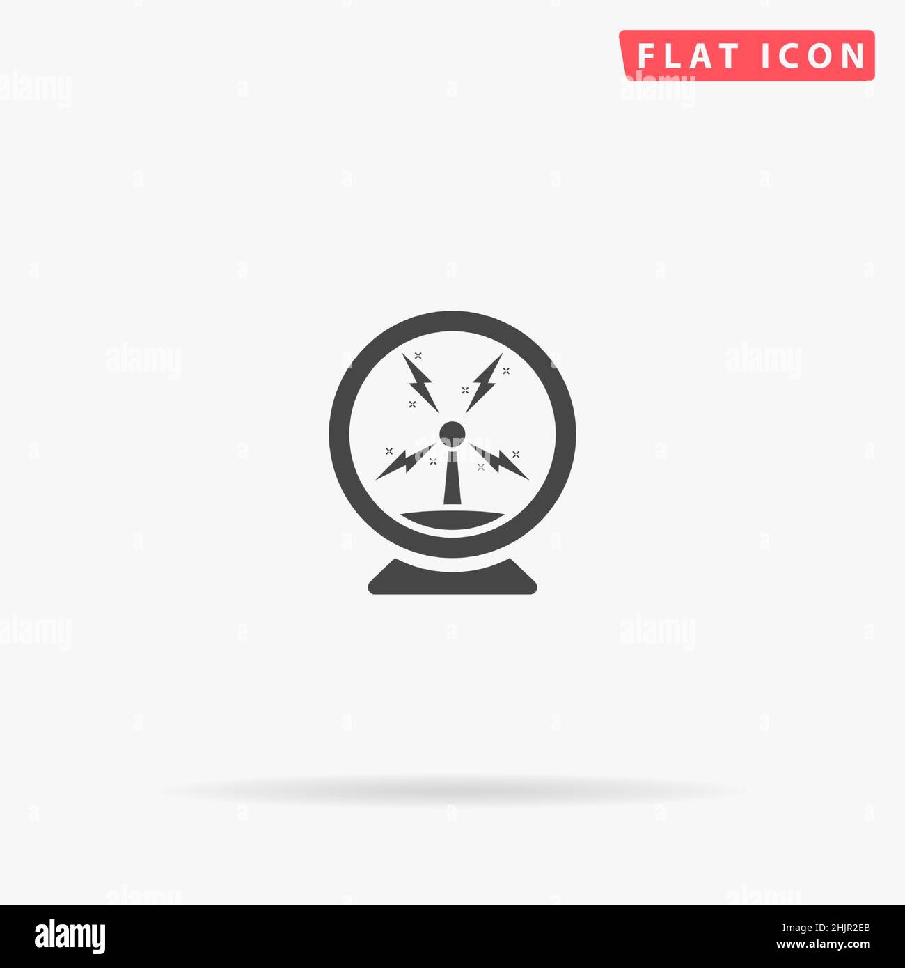 Plasma globe flat vector icon. Hand drawn style design illustrations ...
