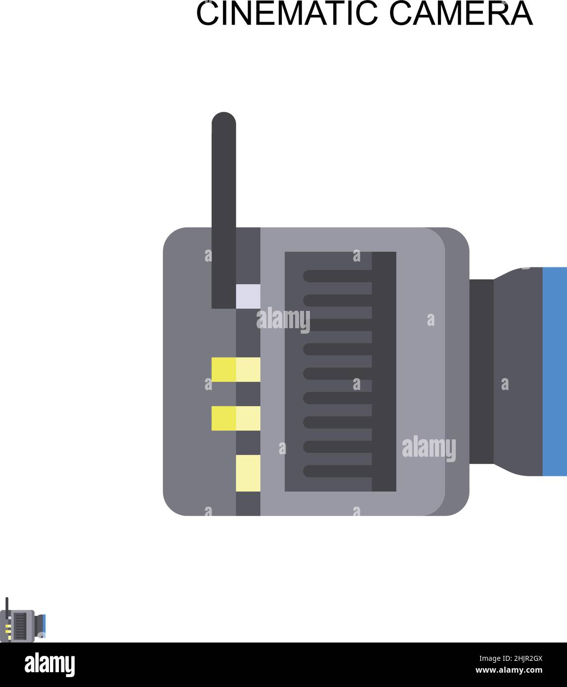 Cinematic camera Simple vector icon. Illustration symbol design ...