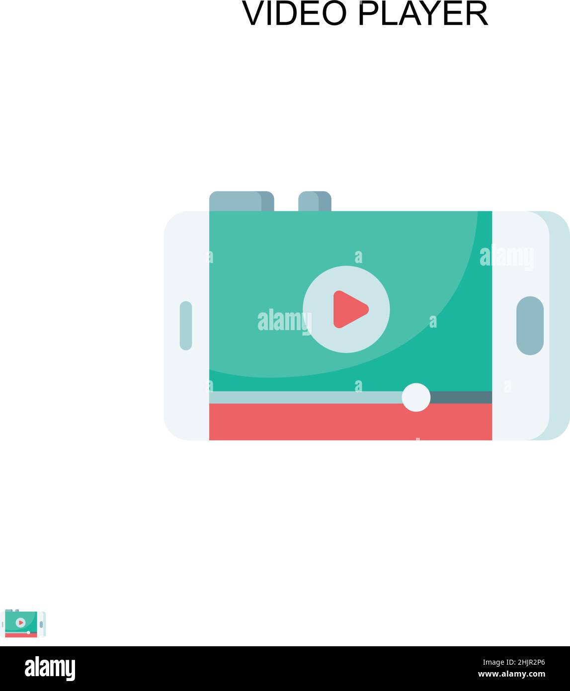 Video Player Simple Vector Icon Illustration Symbol Design Template For Web Mobile Ui Element