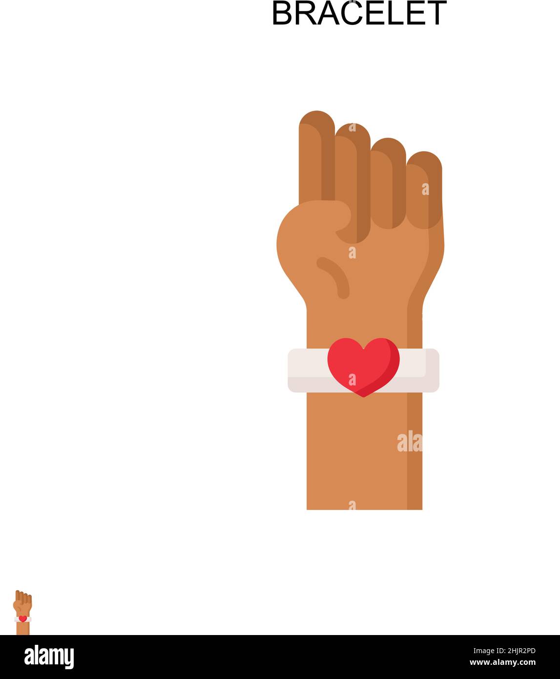 Bracelet Simple vector icon. Illustration symbol design template for ...