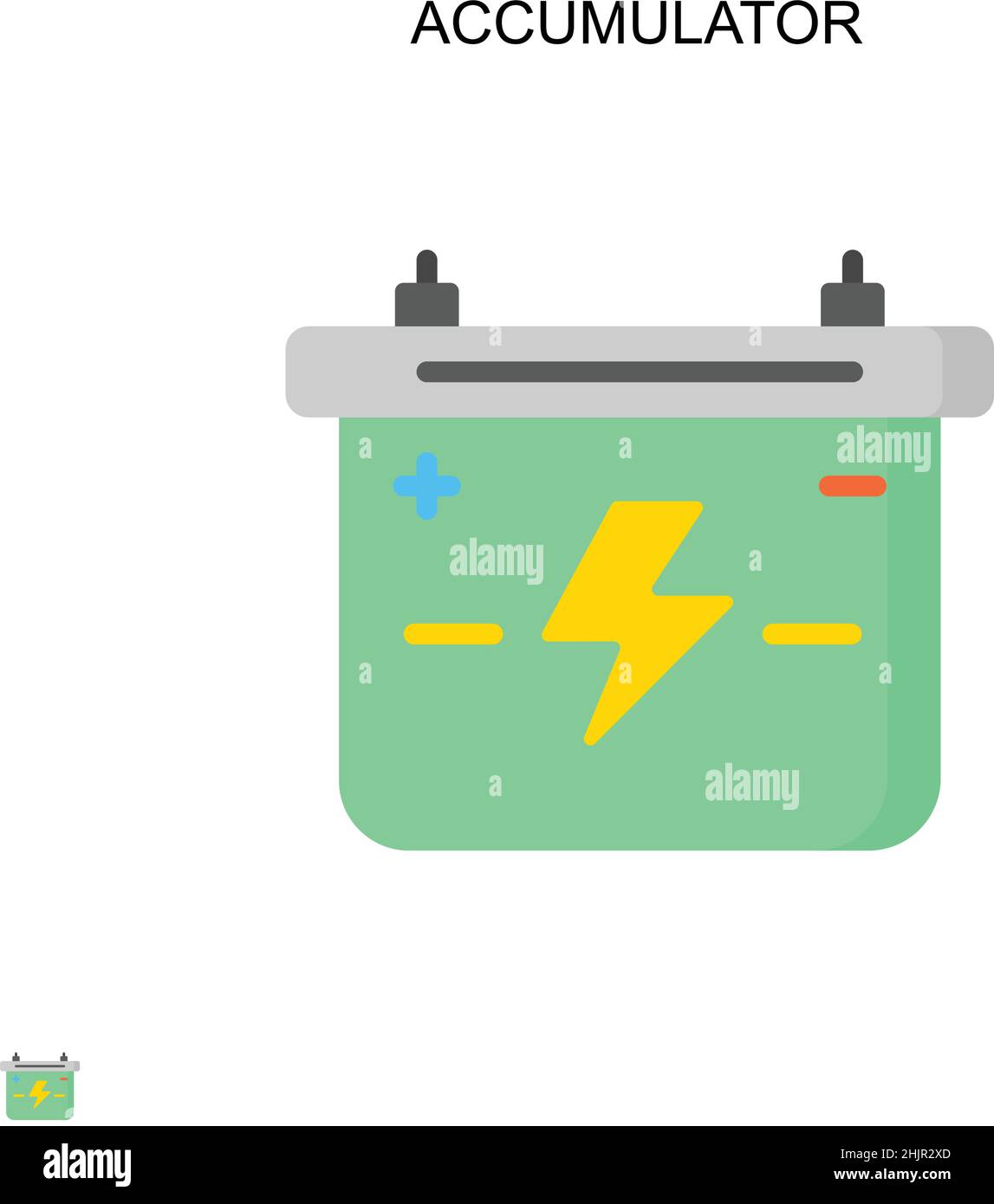 Accumulator Simple vector icon. Illustration symbol design template for ...