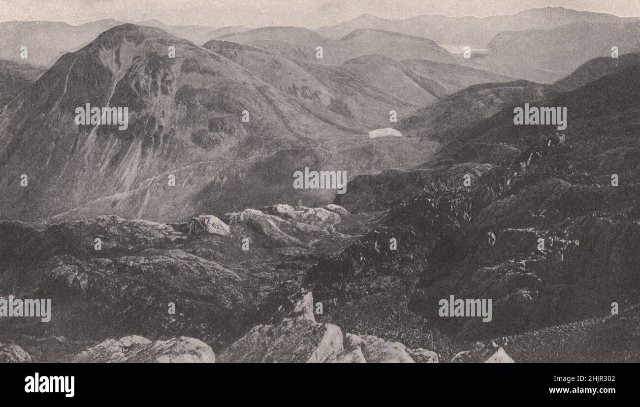 Magnificent mountain prospect with distant glimpse of Derwentwater ...