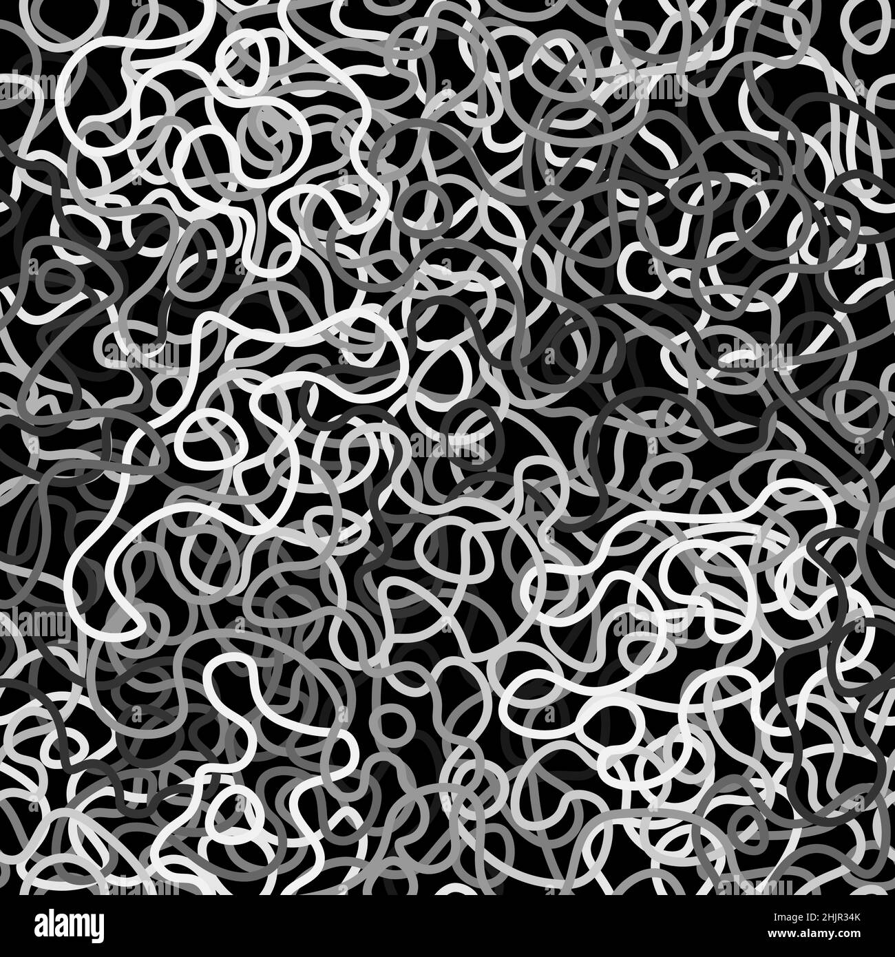 Abstract seamless pattern background of random curved lines for fabric ...