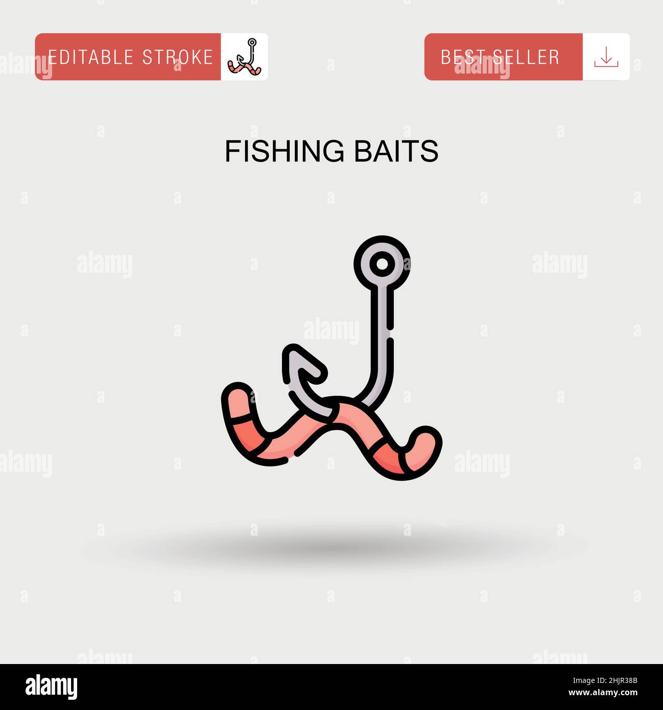 Minnow fishing lure icon hi-res stock photography and images - Alamy