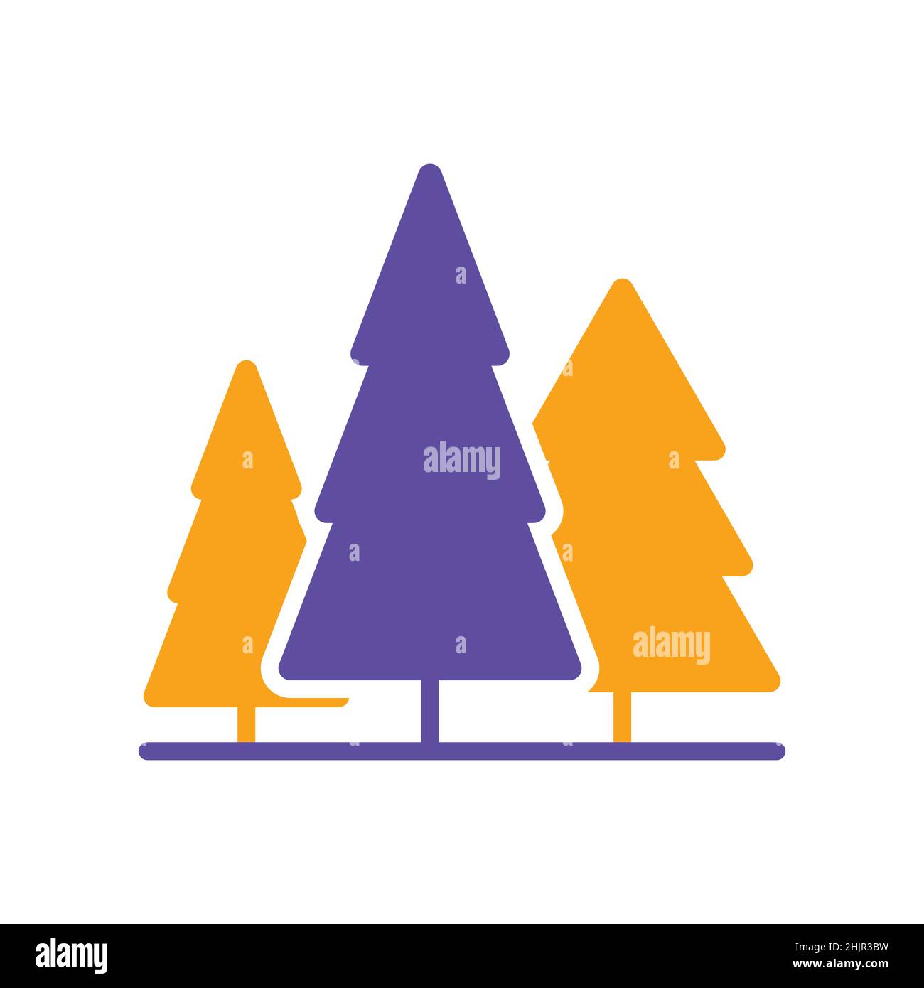 Conifer forest vector glyph icon. Nature sign. Graph symbol for travel ...