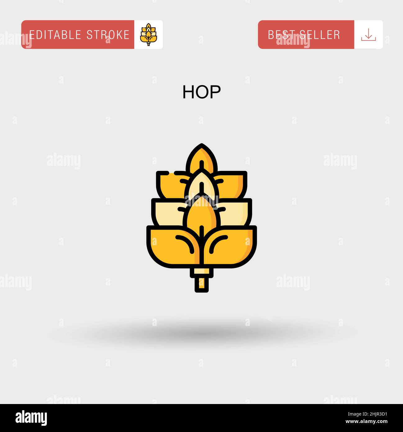 Hop Simple vector icon Stock Vector Image & Art - Alamy