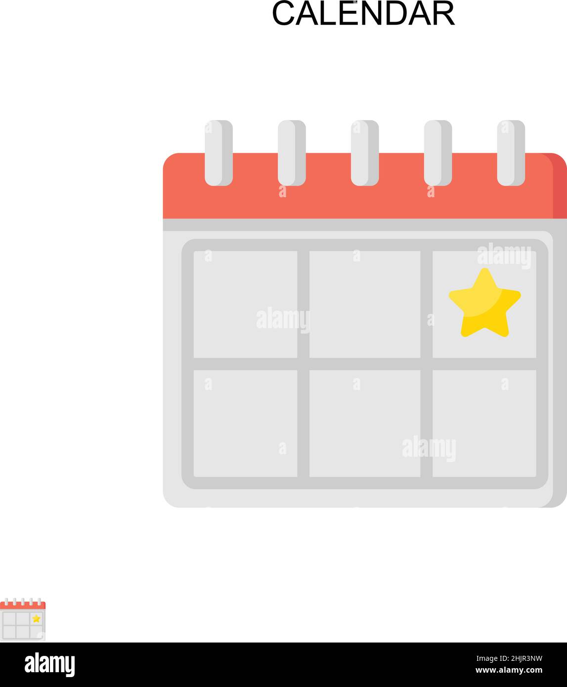Calendar Simple vector icon. Illustration symbol design template for ...