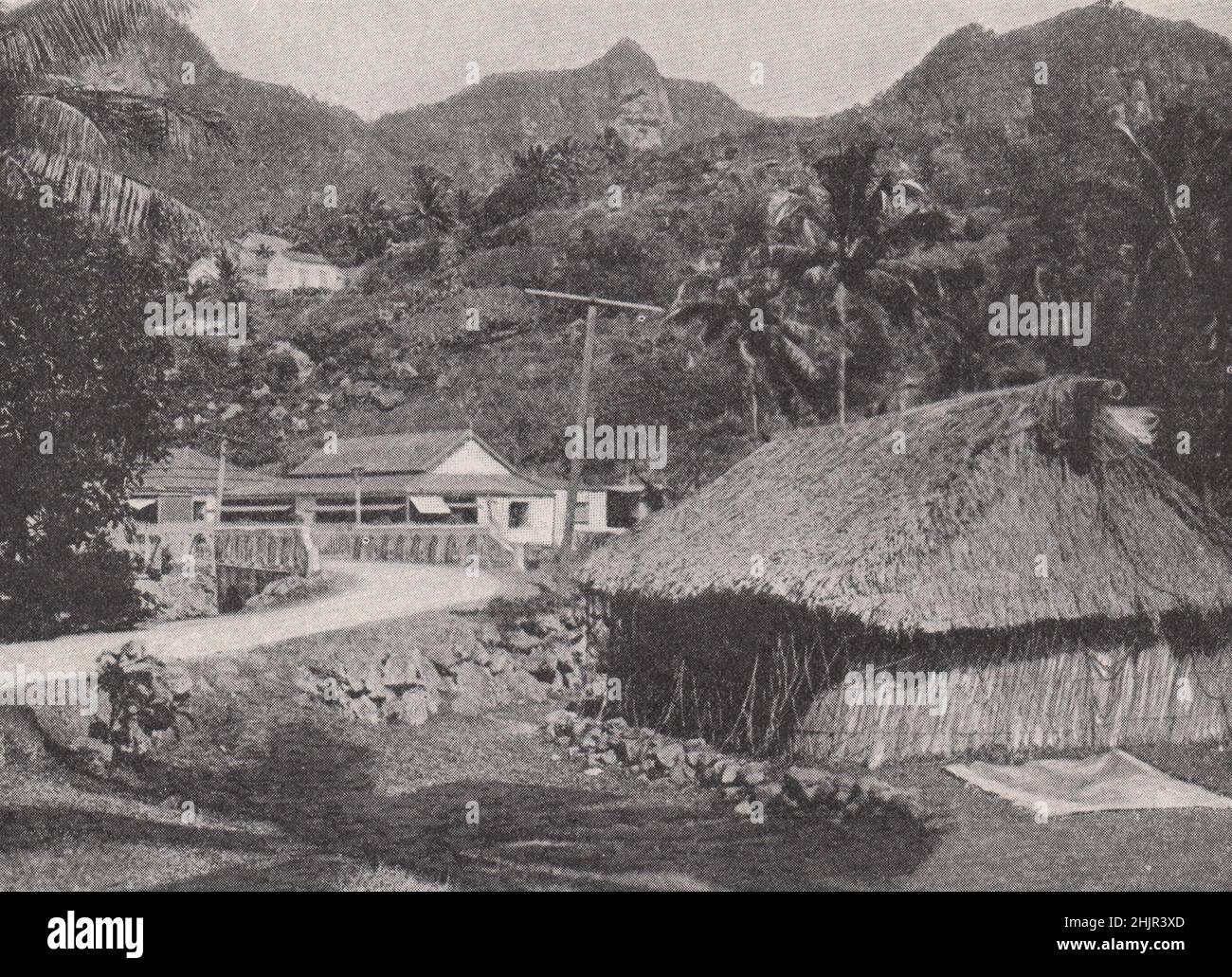 Approaching a village on the mountains behind Suva. Fiji Islands (1923 ...