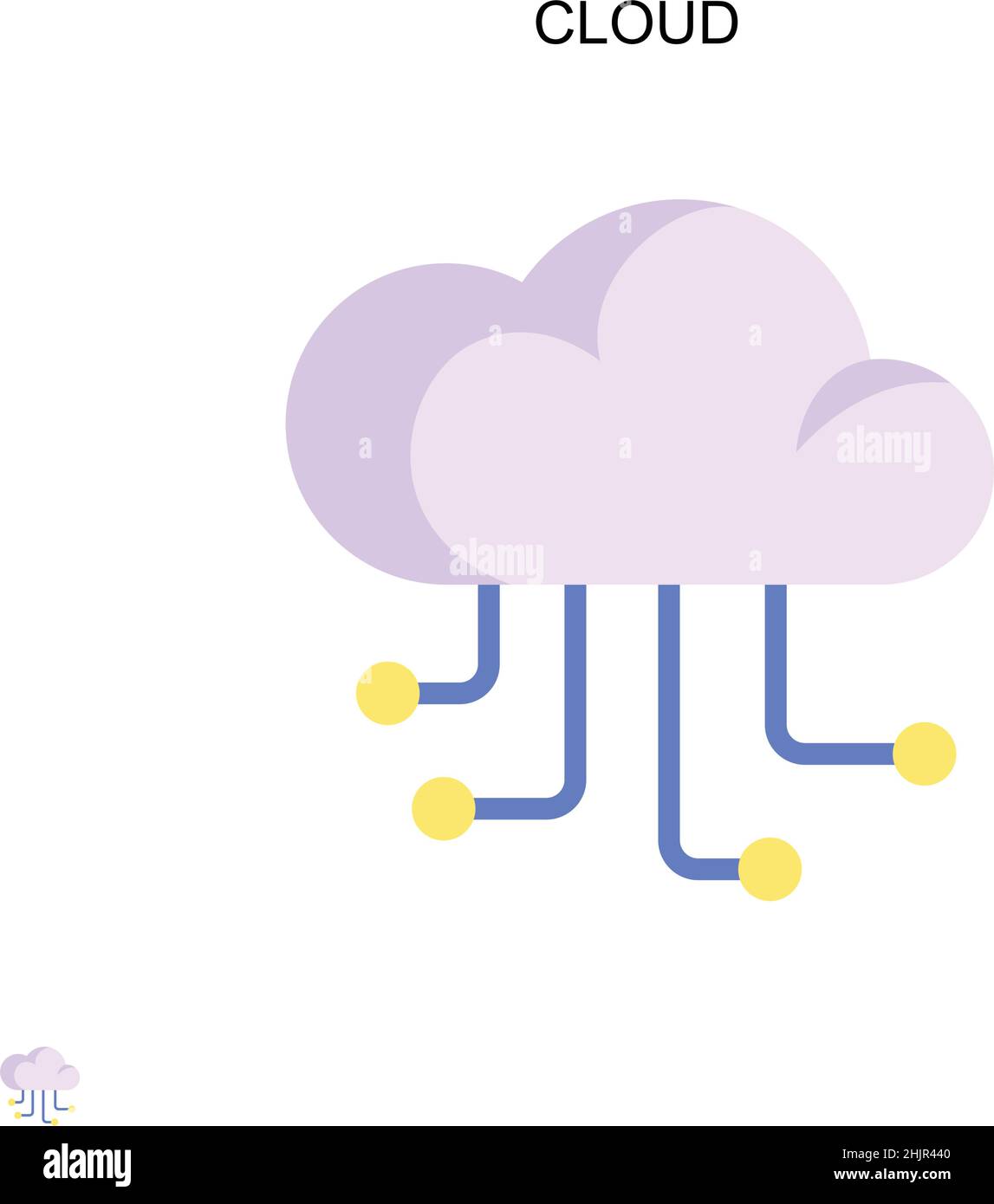 Cloud Simple vector icon. Illustration symbol design template for web ...