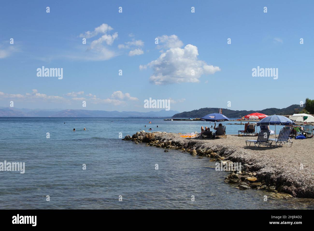 Moraitika beach, Corfu, Greece Stock Photo - Alamy