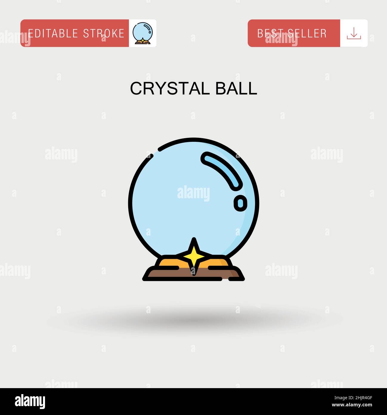 Crystal ball Simple vector icon Stock Vector Image & Art - Alamy