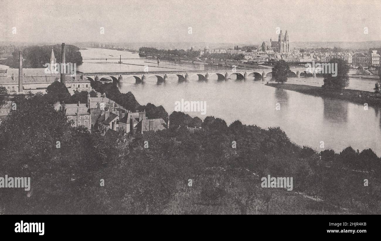 Pont de tours and the suspension bridge called the Pont St. Cyr ...