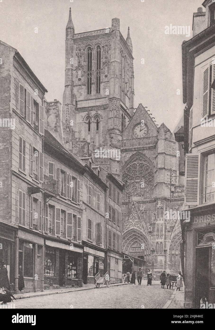 Cathedral of S. Etienne in the Ancient town of Meaux. Seine-et-Marne ...
