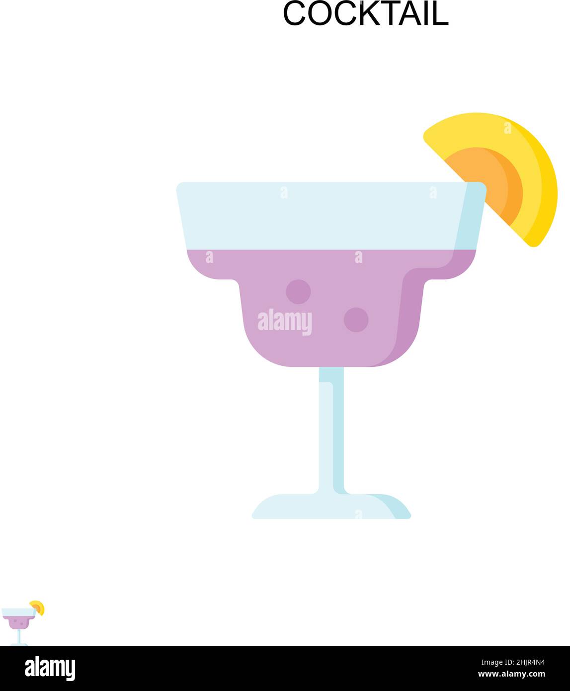 Cocktail Simple vector icon. Illustration symbol design template for ...