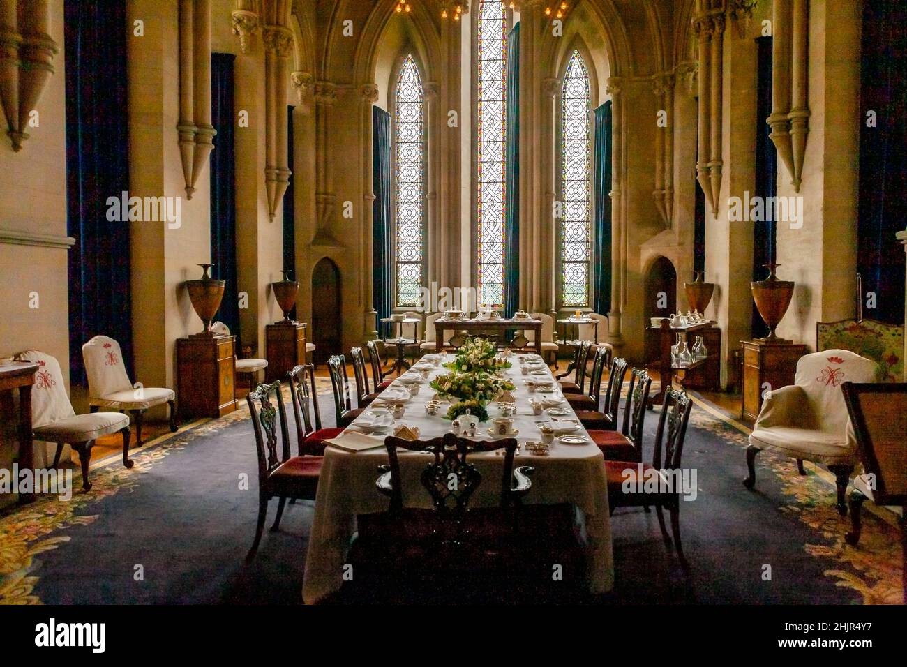 The great Dining Hall, Arundel Castle, West Sussex, UK Stock Photo - Alamy
