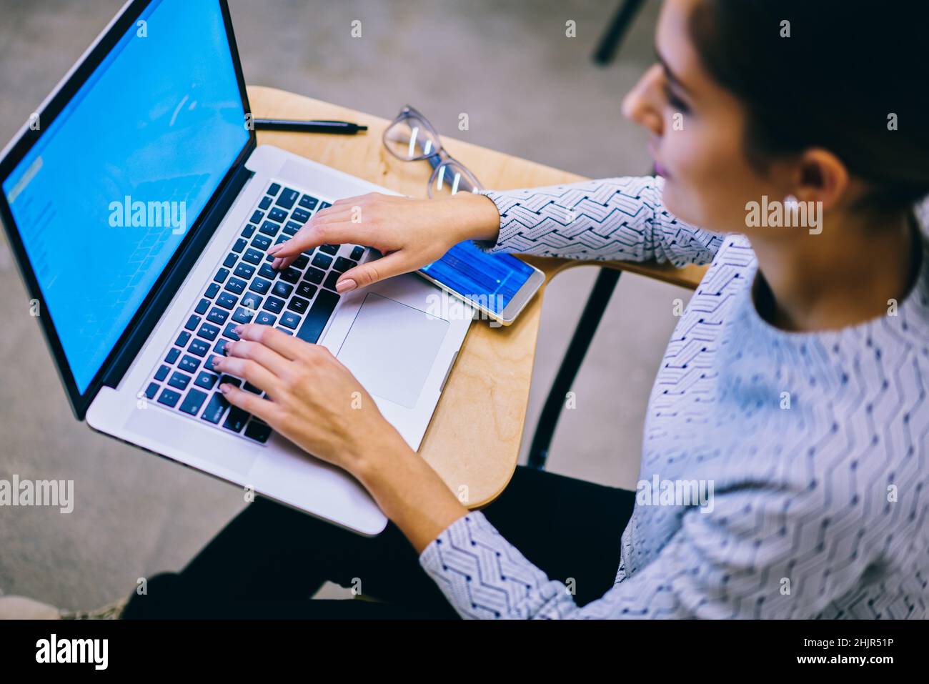 Crop unrecognizable female netbook hi-res stock photography and images ...