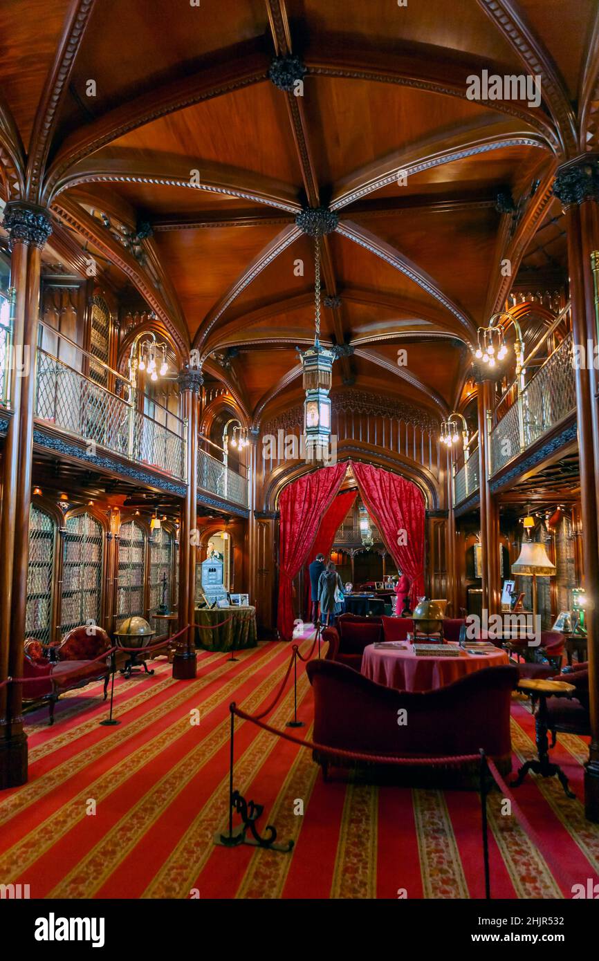 The Library, one of the most important Gothic rooms of circa 1800 in ...