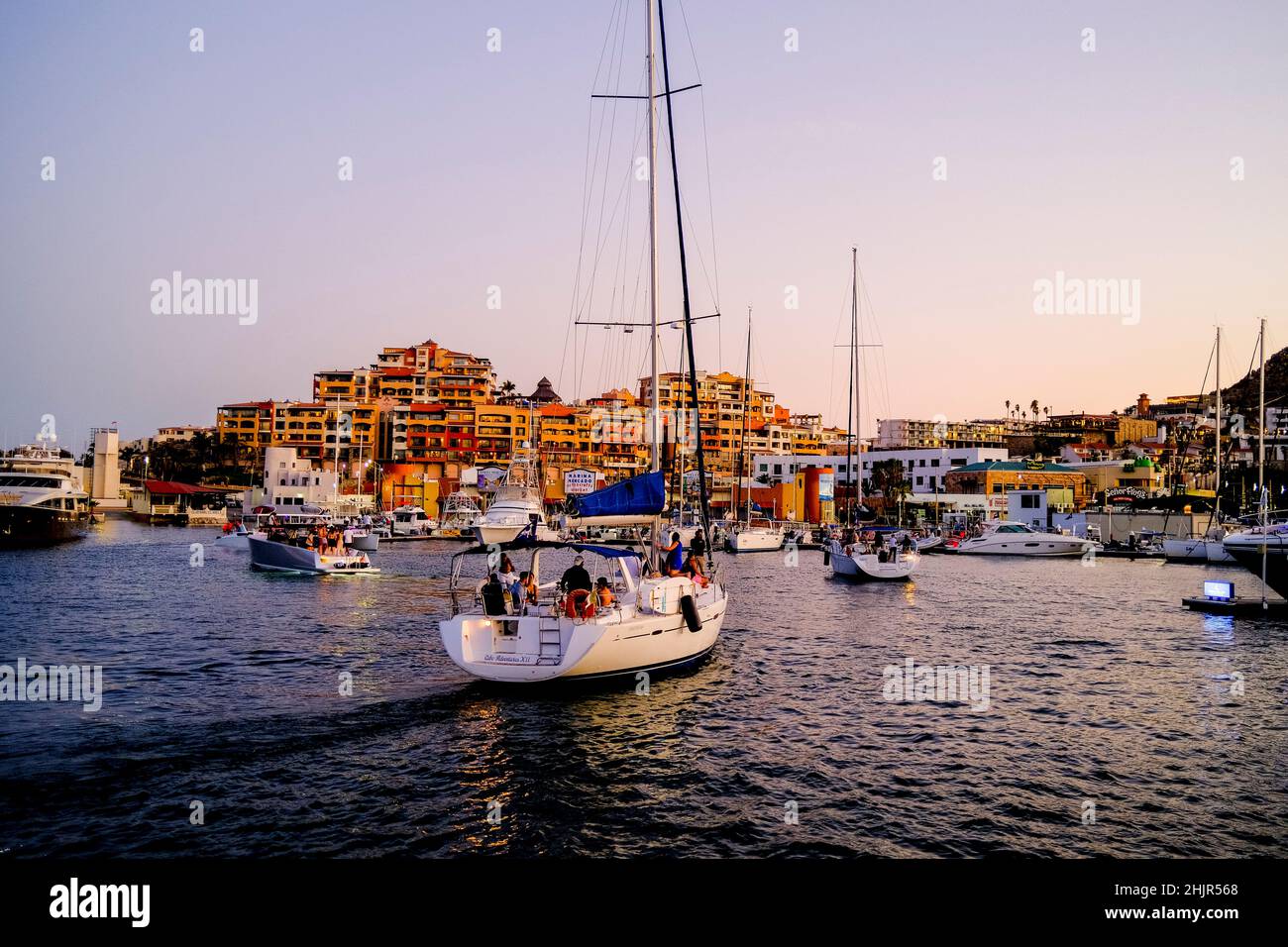 Boats in harbor at Cabo San Lucas, Mexico Stock Photo - Alamy