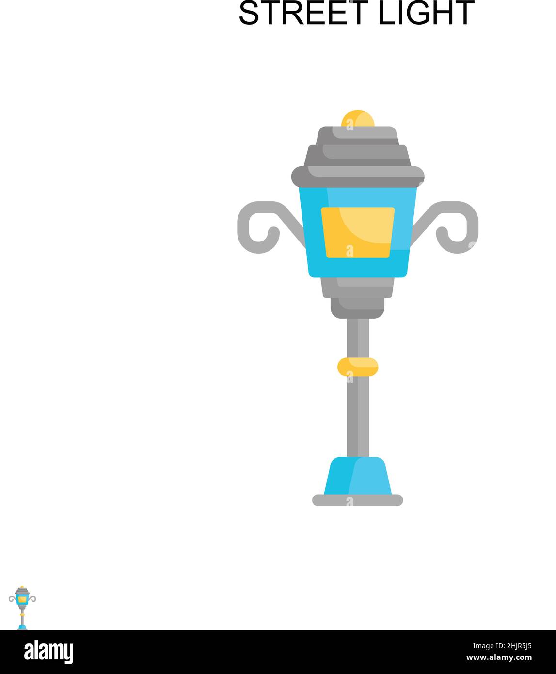 Street light Simple vector icon. Illustration symbol design template ...