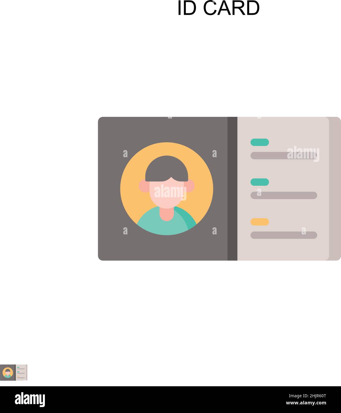 Id card Simple vector icon. Illustration symbol design template for web ...