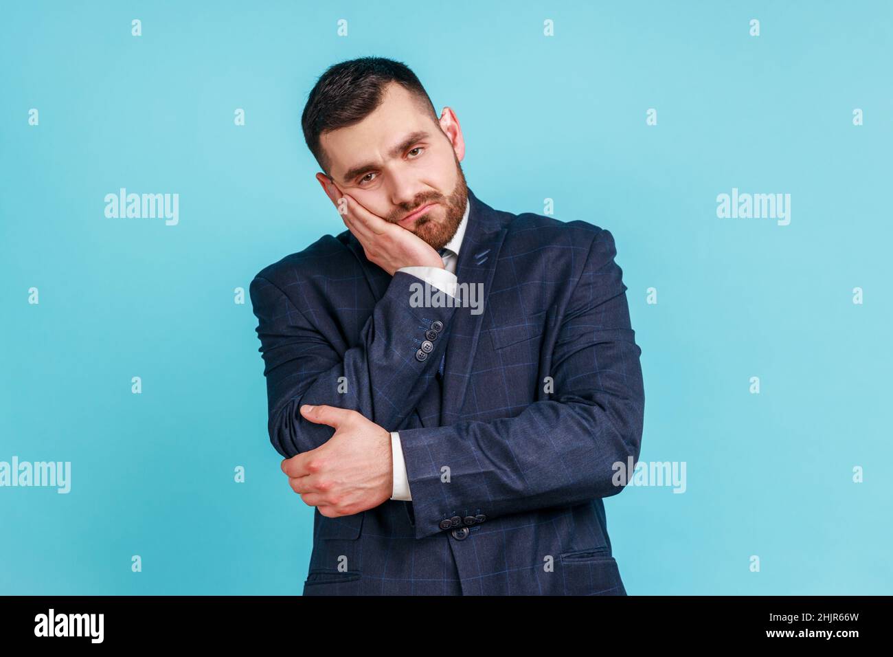 Tired man face hi-res stock photography and images - Alamy