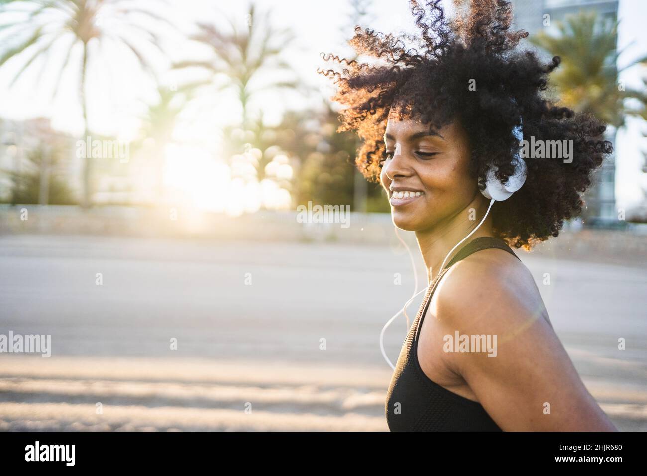 Black woman dancing, exercise hi-res stock photography and images - Alamy