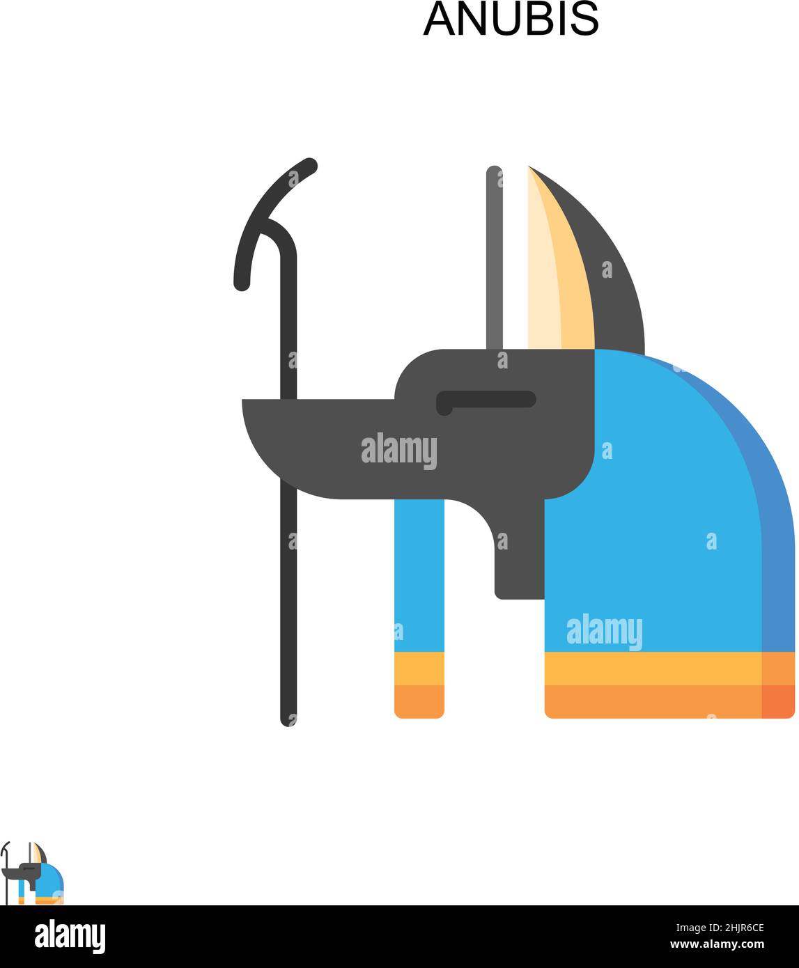 Anubis Simple vector icon. Illustration symbol design template for web ...