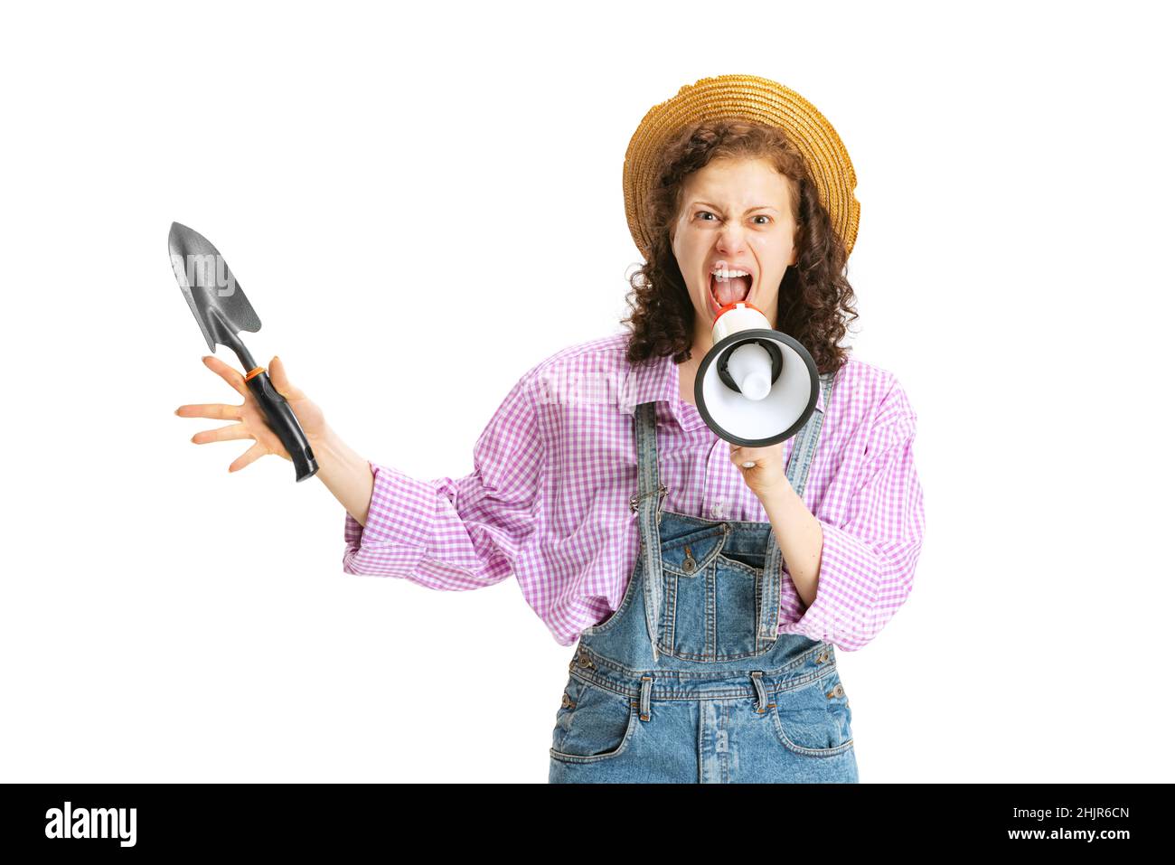 Farmer shouting hi-res stock photography and images - Alamy