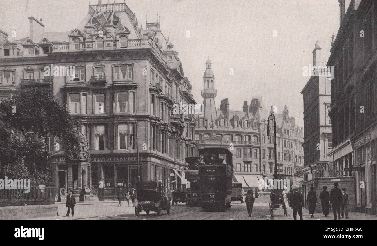 Charing cross, the principal west end centre of traffic in the great ...