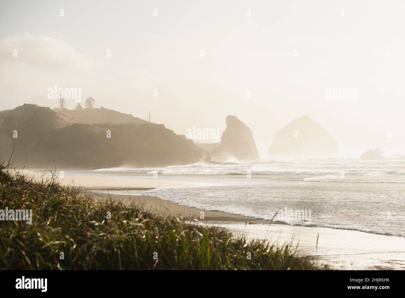 Ocean waves in coastal Oregon during severe weather Stock Photo - Alamy
