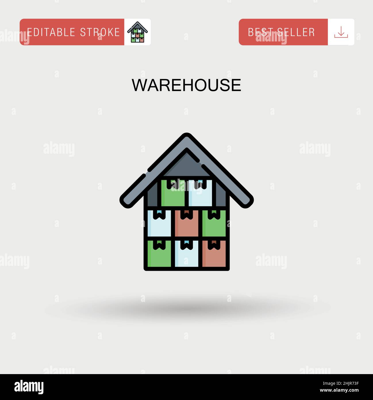 Large industrial building warehouse Stock Vector Images - Alamy