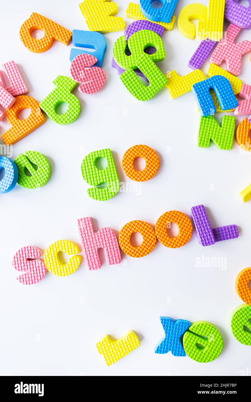 Multicolored letters. Letters for the study of children in kindergarten ...