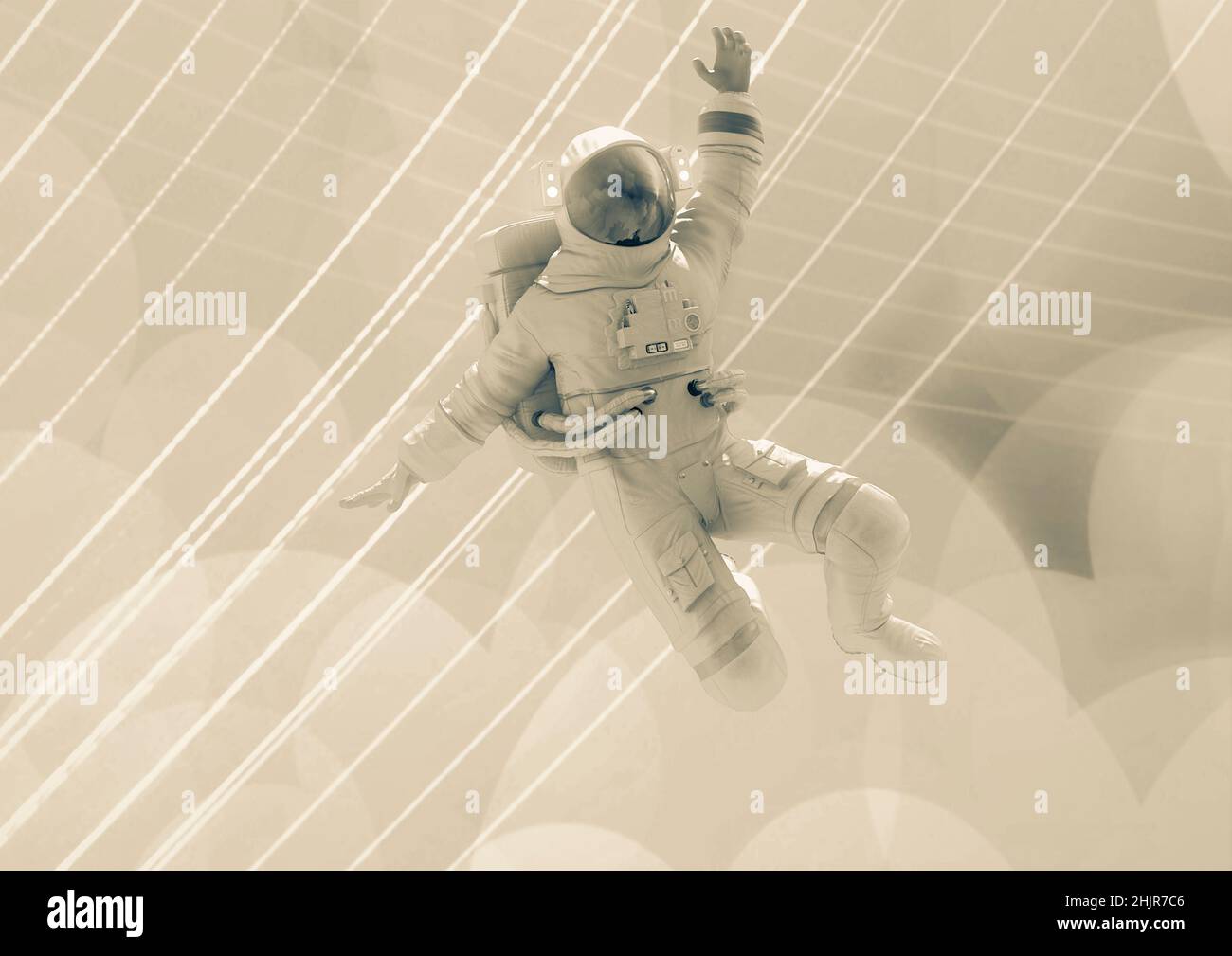 astronaut falling down pin up, 3d illustration Stock Photo - Alamy
