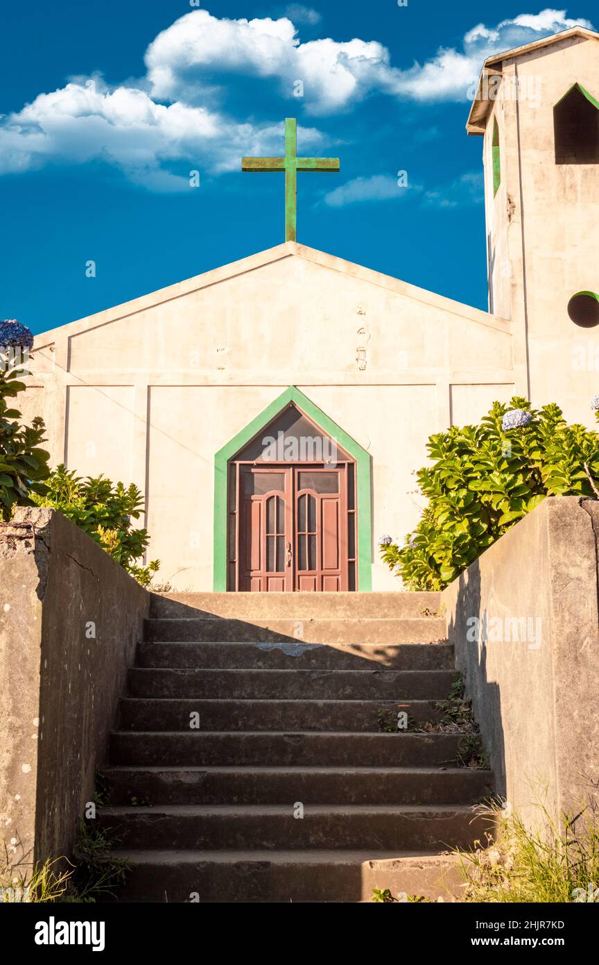 Front view of the entrance of a church Stock Photo - Alamy
