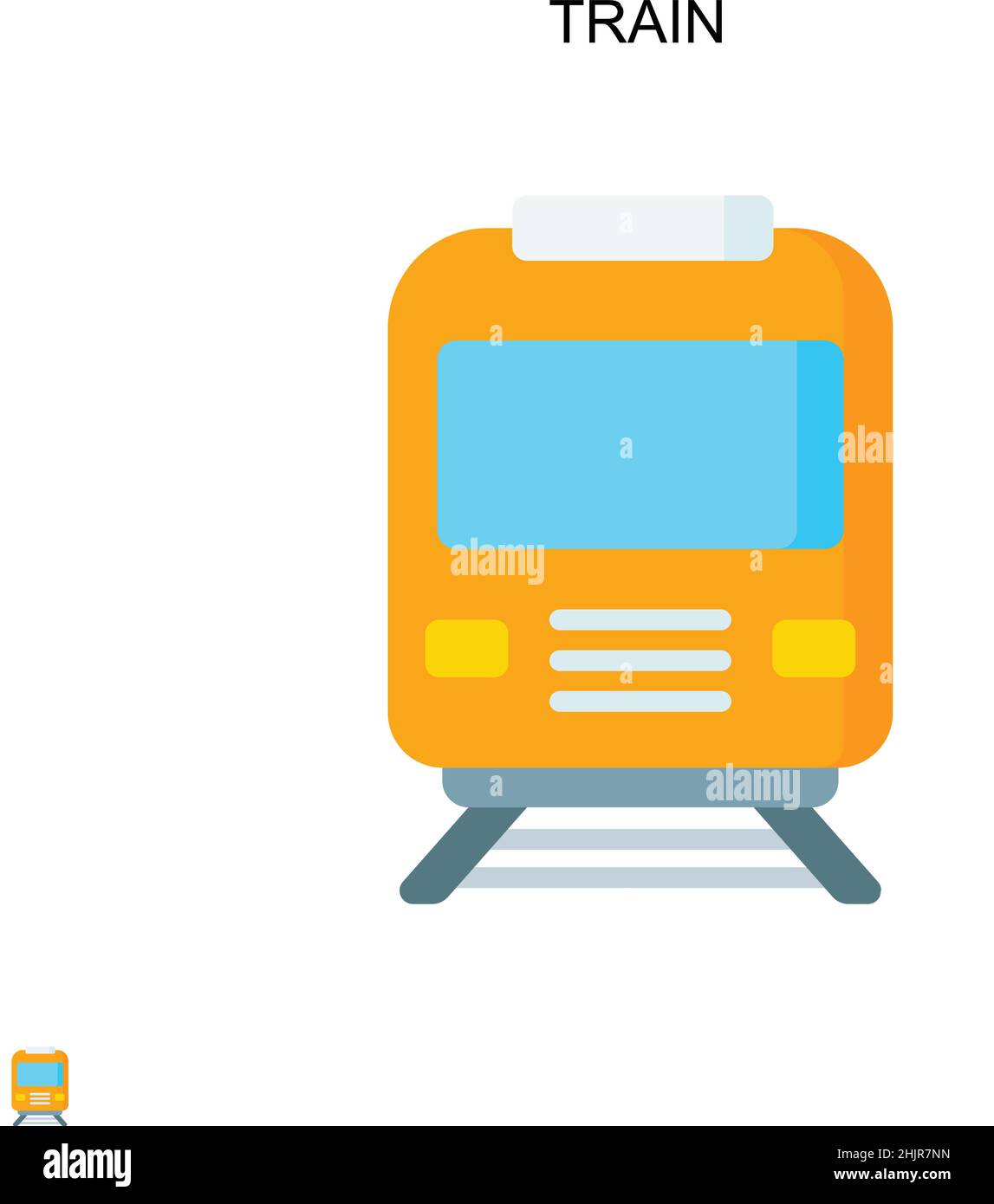 Train Simple vector icon. Illustration symbol design template for web ...