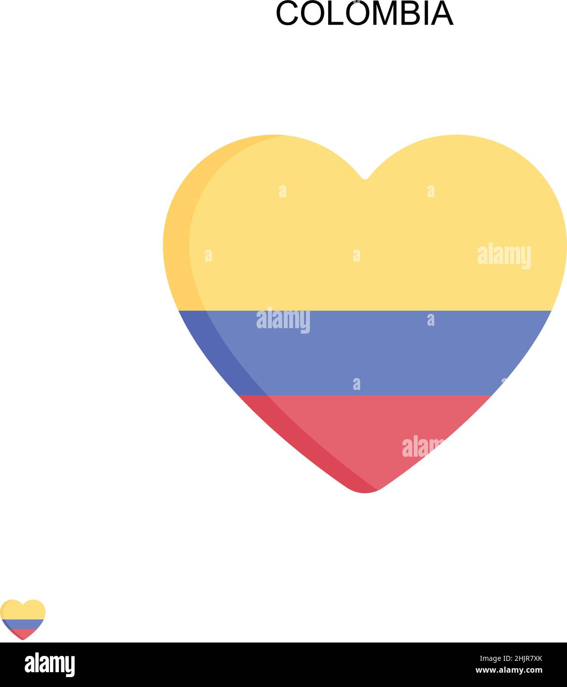 Colombia Simple vector icon. Illustration symbol design template for ...