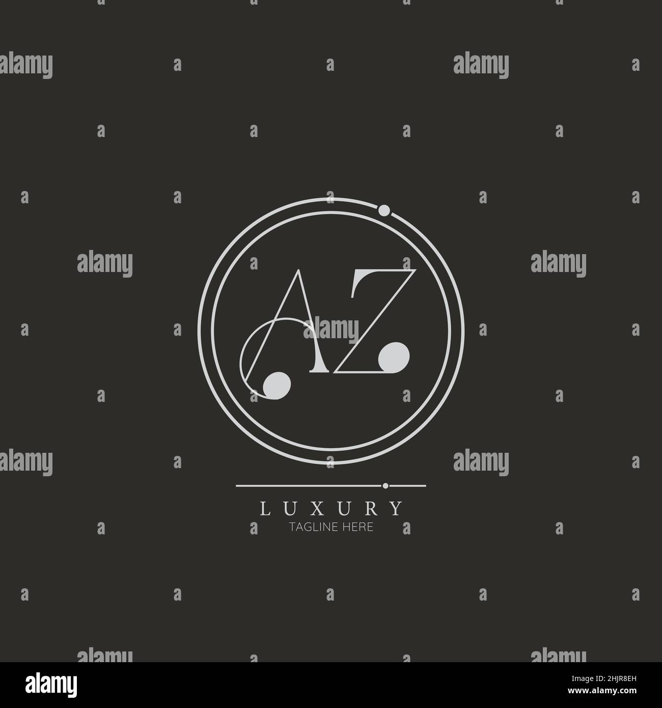 Unique modern AZ Letter Business Logo Design Alphabet Icon Vector ...