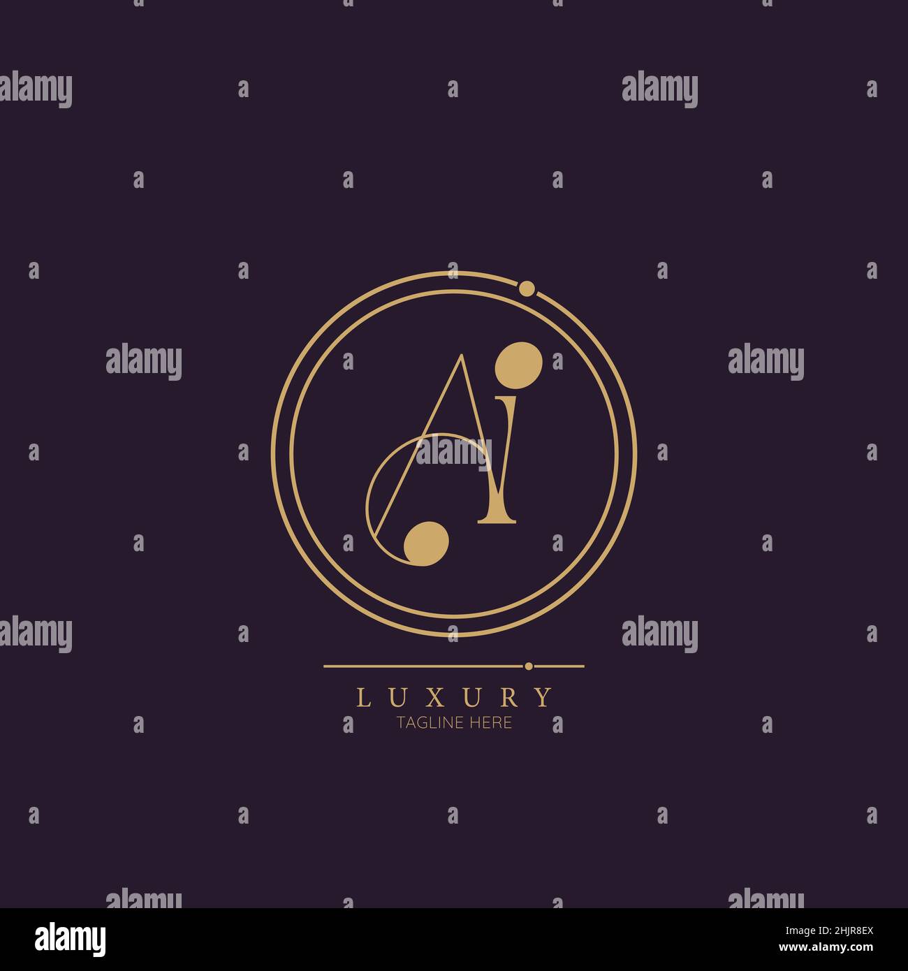 Unique modern AI Letter Business Logo Design Alphabet Icon Vector ...