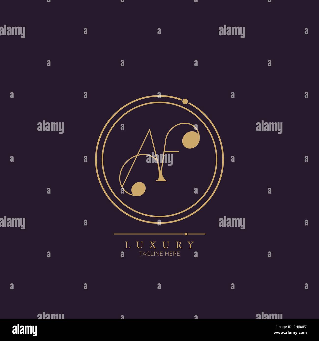 Unique modern AF Letter Business Logo Design Alphabet Icon Vector ...