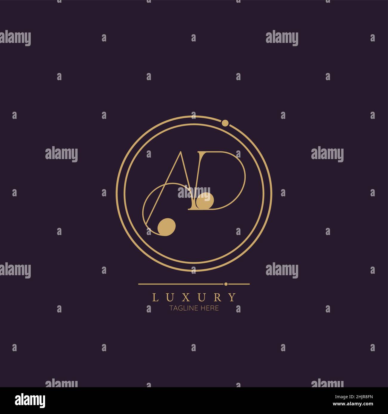 Unique modern AD Letter Business Logo Design Alphabet Icon Vector ...