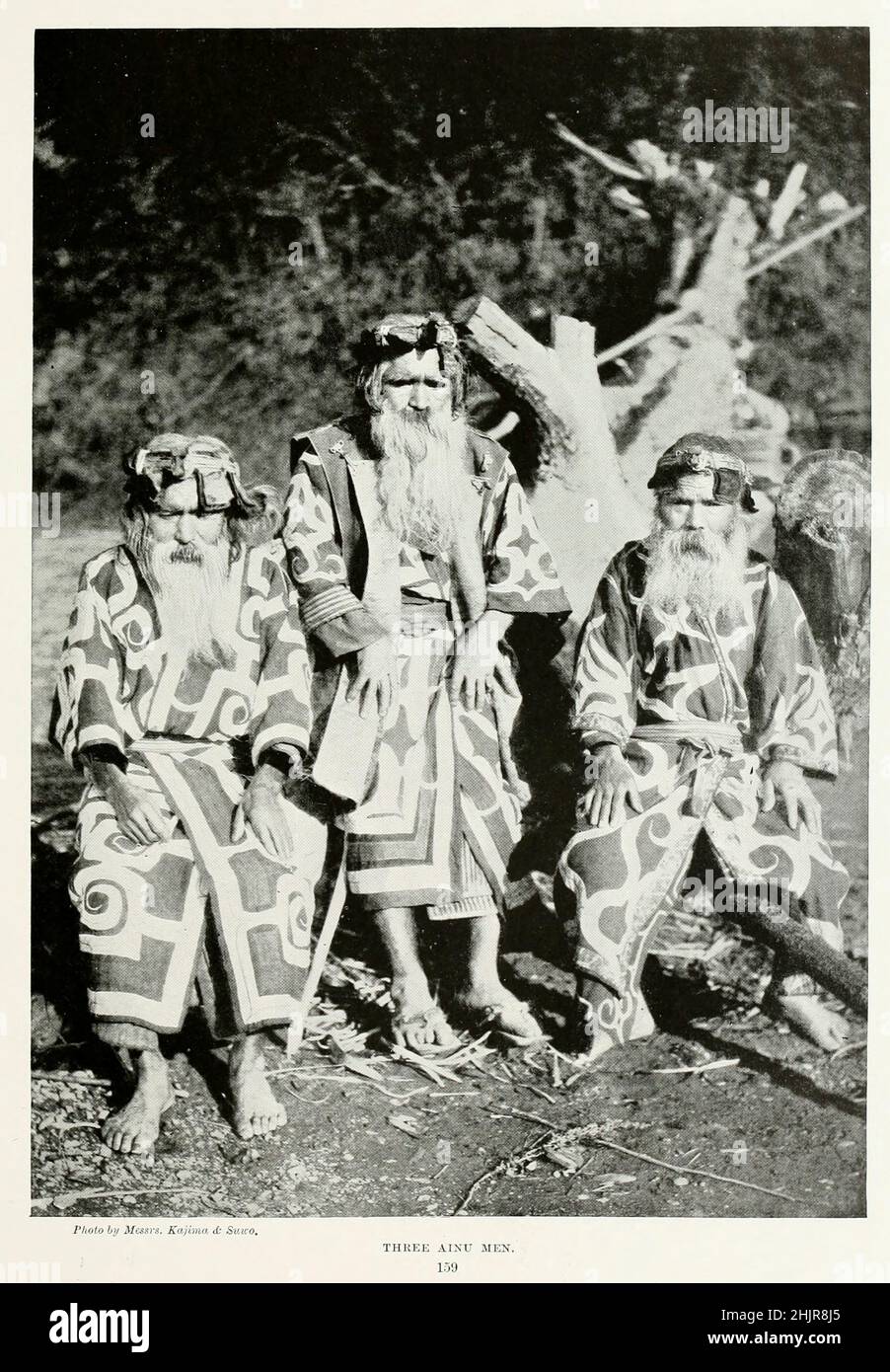 Three Ainu men from the book ' The living races of mankind ' Vol 1 by ...