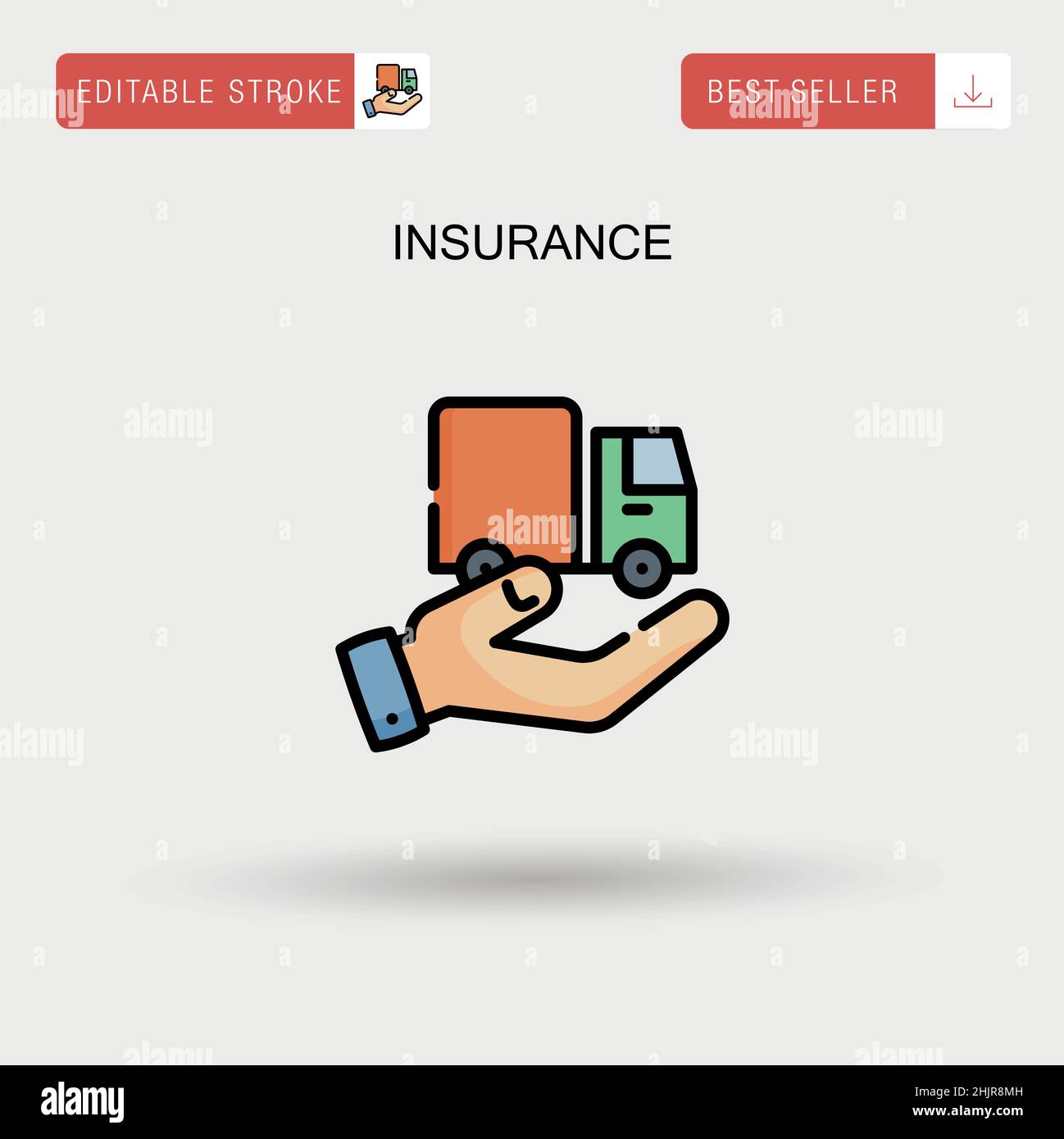 Insurance paper of vehicle icon hi-res stock photography and images - Alamy