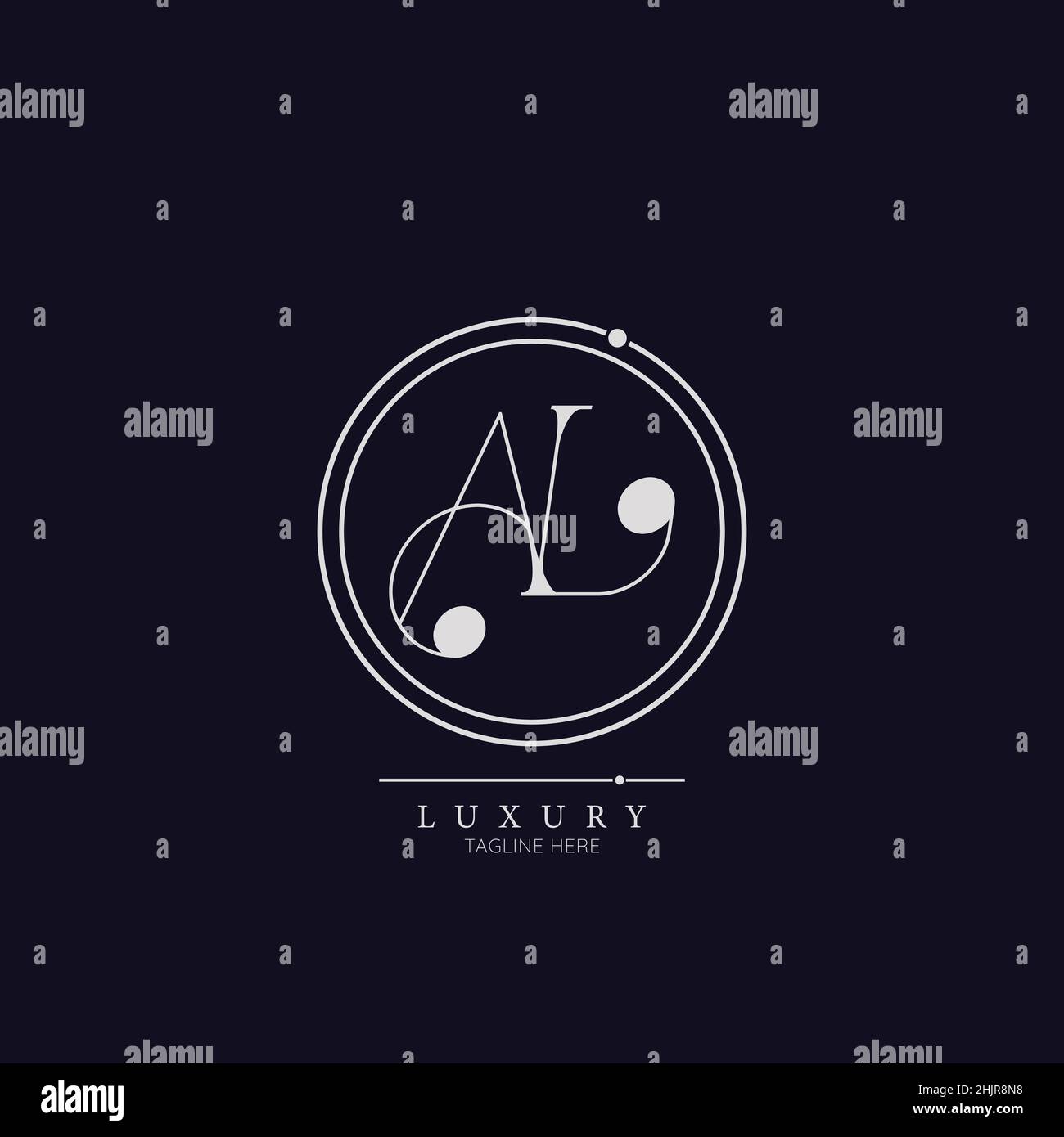 Unique modern AL Letter Business Logo Design Alphabet Icon Vector ...