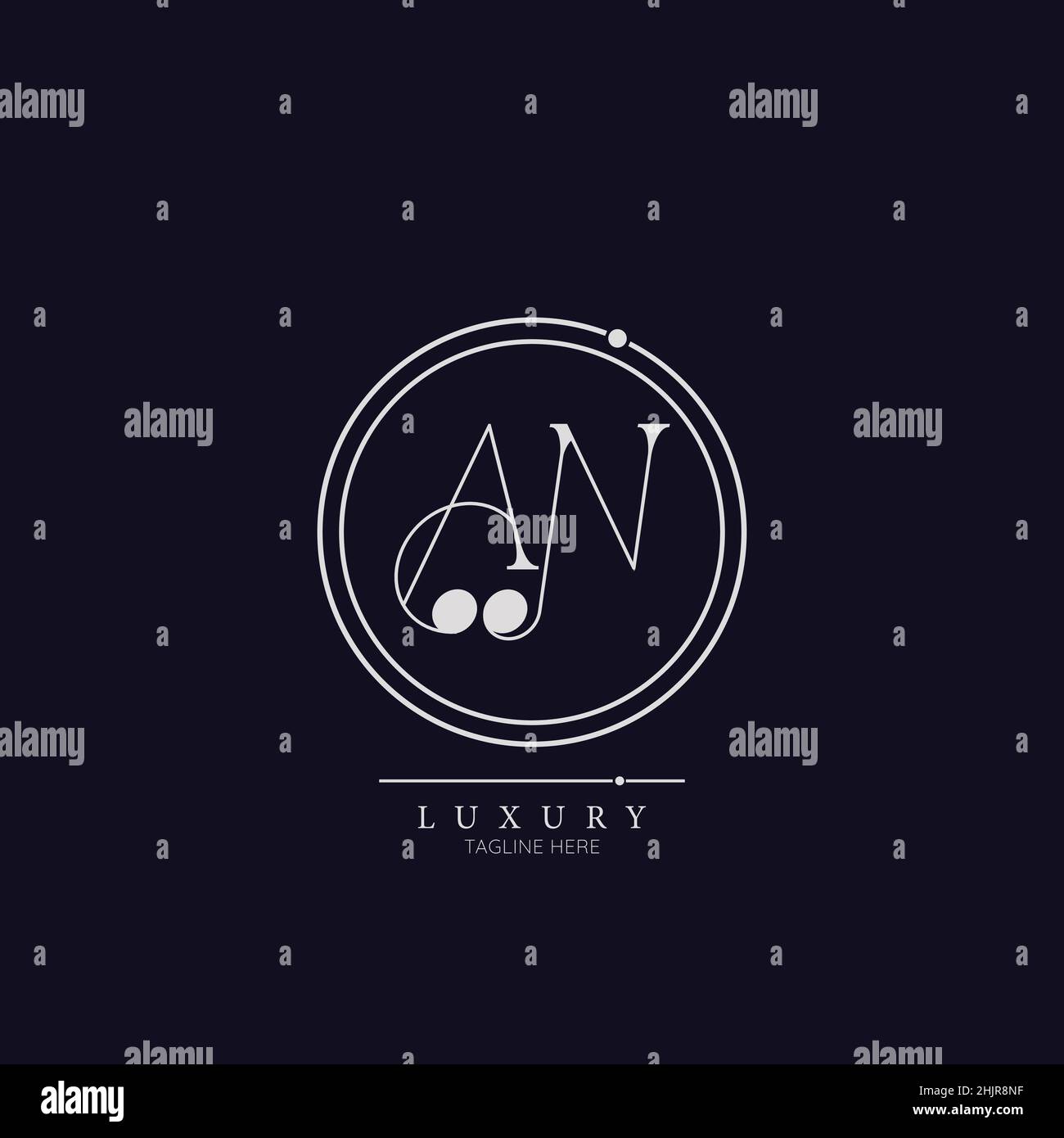 Unique modern AN Letter Business Logo Design Alphabet Icon Vector ...