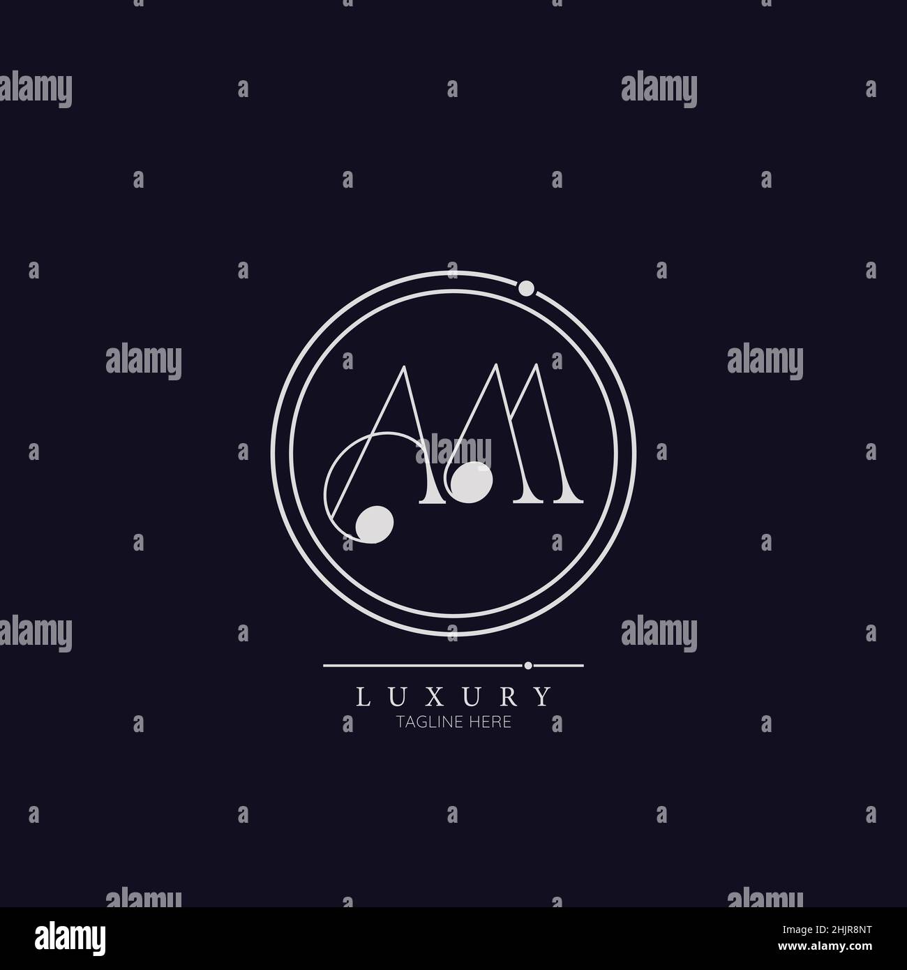 Unique modern AM Letter Business Logo Design Alphabet Icon Vector ...