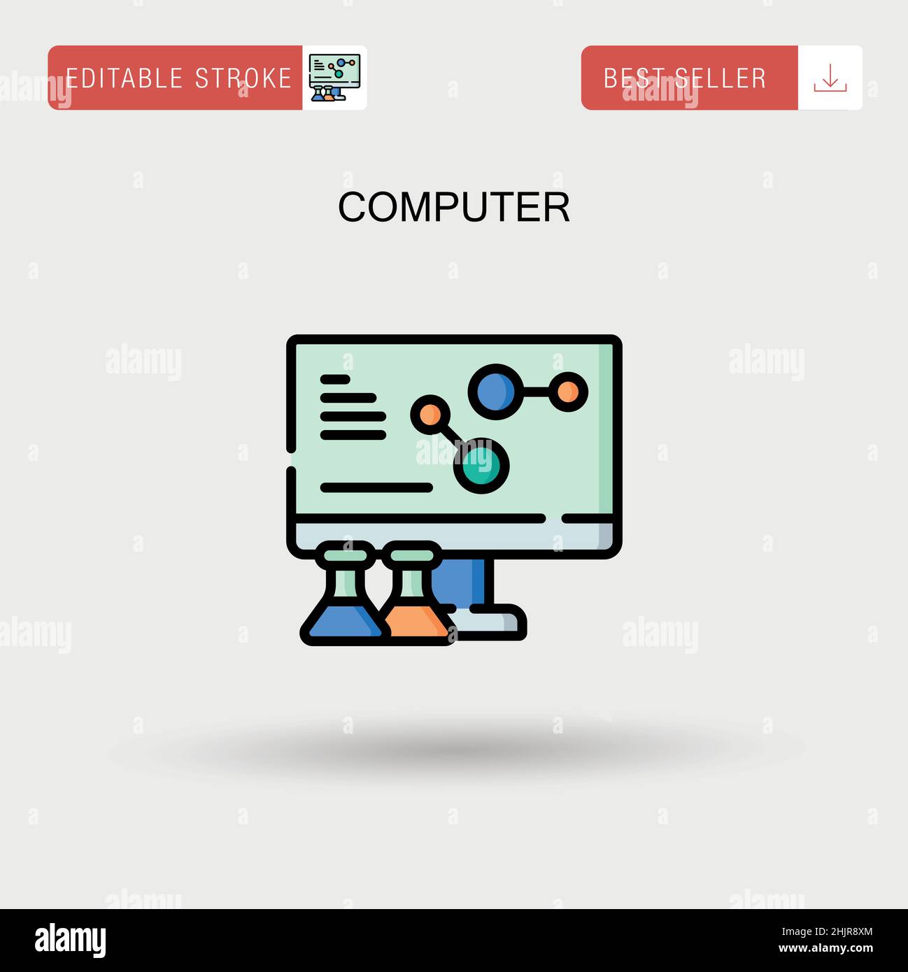 Computer Simple vector icon Stock Vector Image & Art - Alamy
